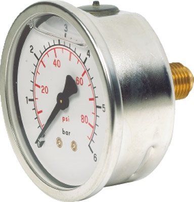 Vale® 63mm Centre Back Connection Pressure Gauge BSPP - Pipemore