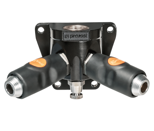 Prevost BSI Female Thread Two Port Wall Bracket - Two Coupling and ...